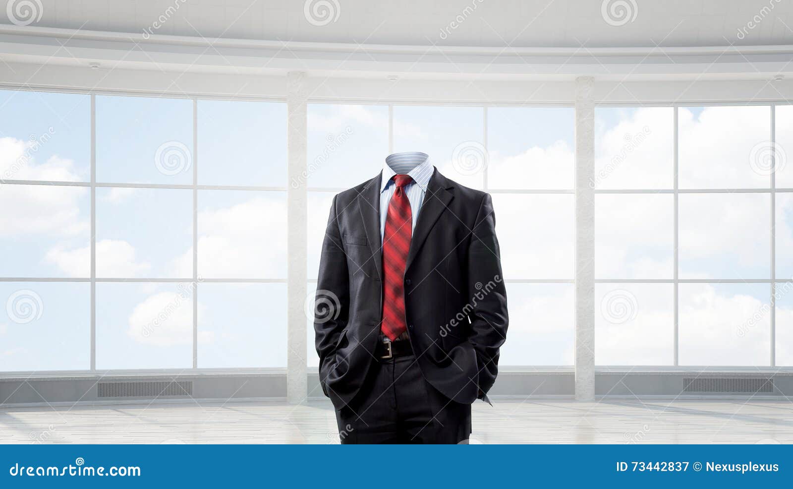 Businessman without Head . Mixed Media Stock Image - Image of wear ...