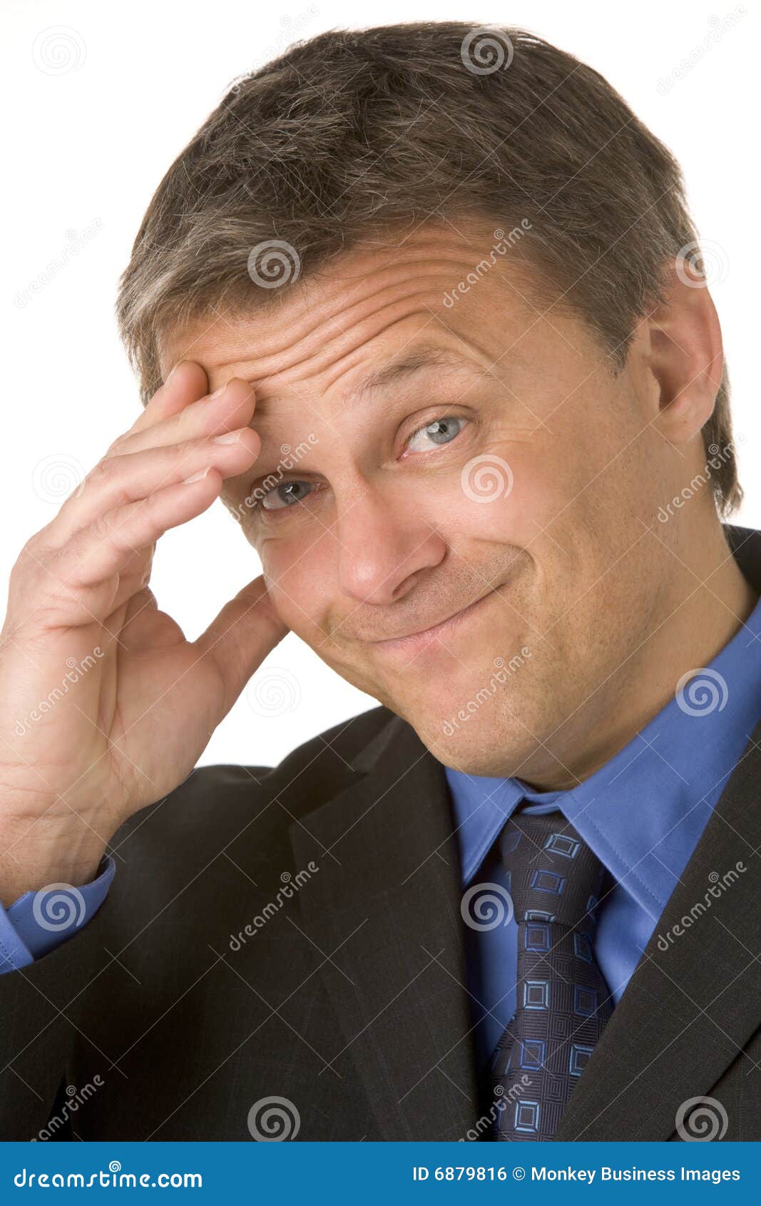 Businessman with a Headache Stock Photo - Image of worried, stress: 6879816