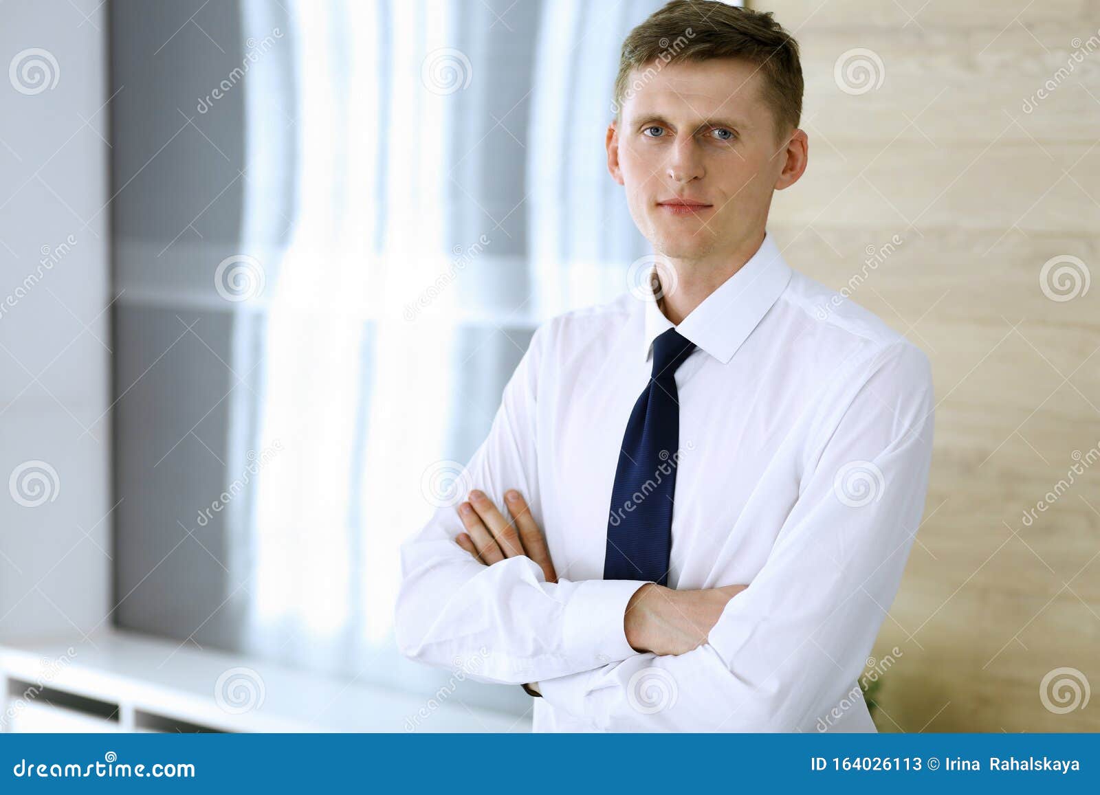 Businessman Headshot. Entrepreneur at Work at Modern Office Stock Image ...