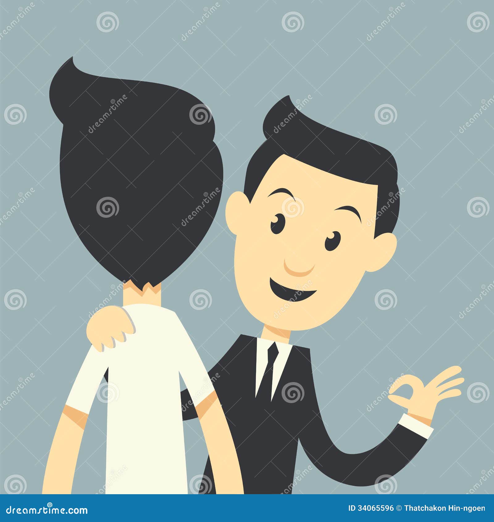 Businessman Help Each Other Stock Vector - Illustration of help, hand ...