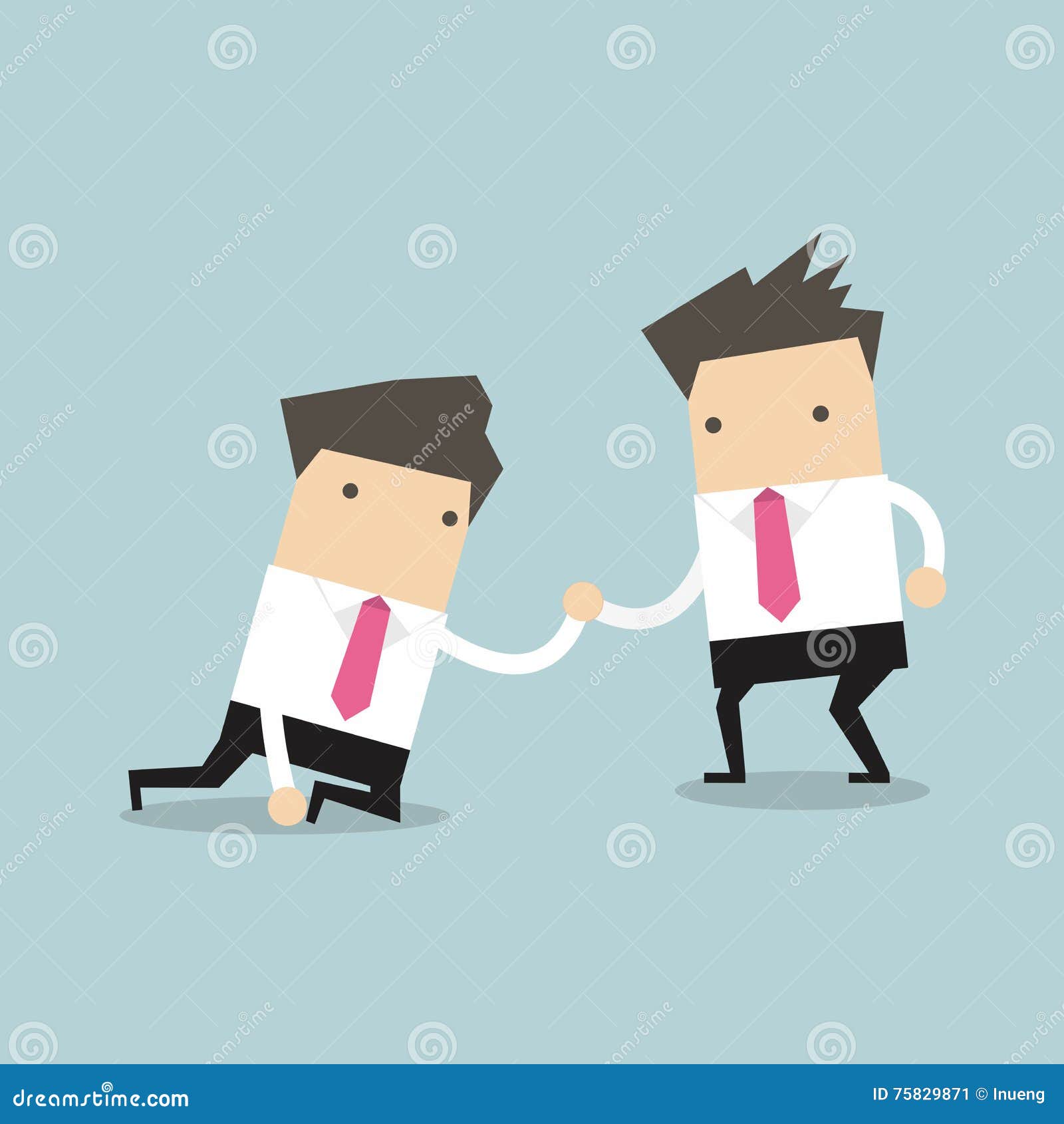 Businessman Helping Another Stock Vector - Illustration of guide ...