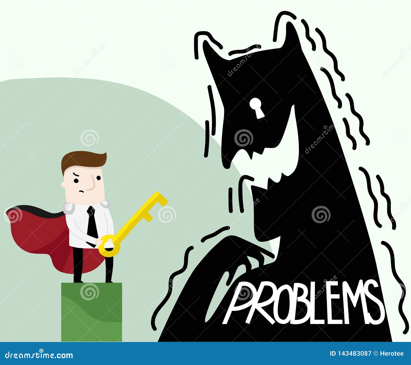 Businessman Hero Solving Problems Stock Vector - Illustration of suit ...