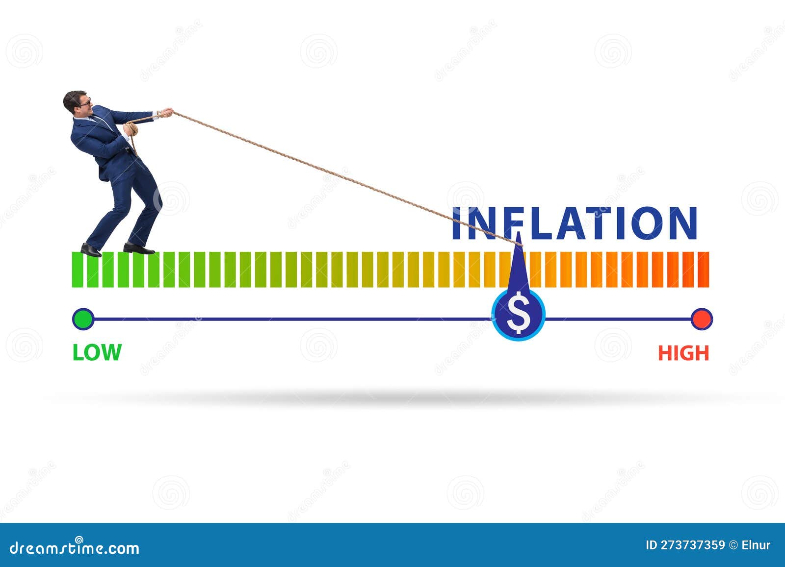 Businessman in the High Inflation Concept Stock Image - Image of rate ...