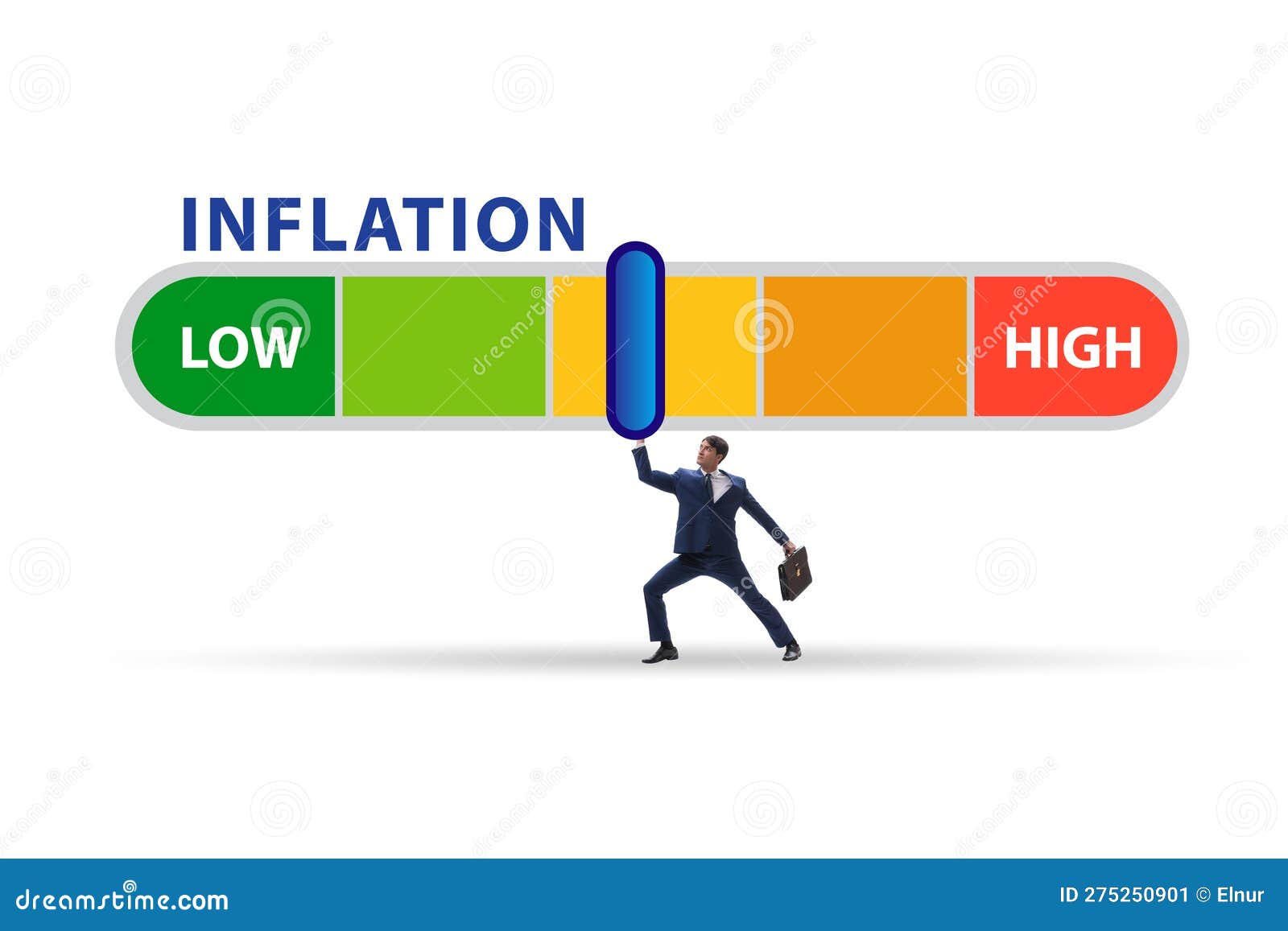 Businessman in the High Inflation Concept Stock Image - Image of saving ...