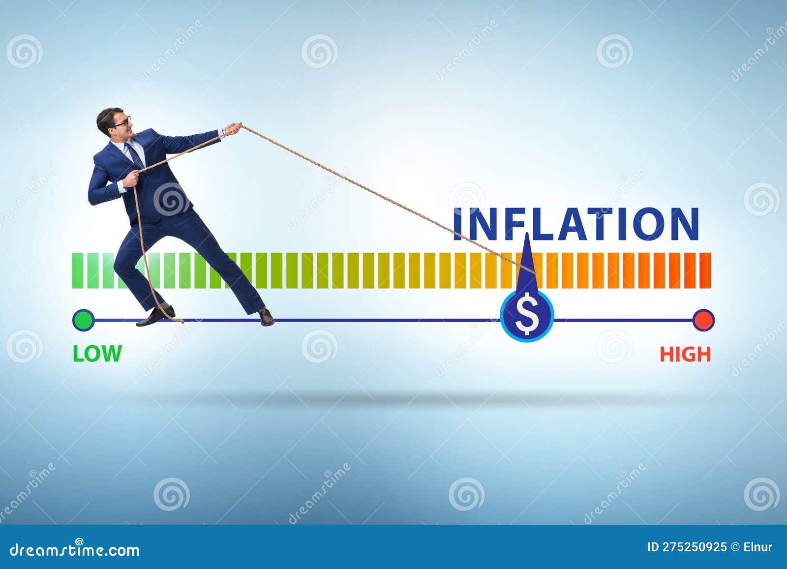 Businessman in the High Inflation Concept Stock Image - Image of debt ...