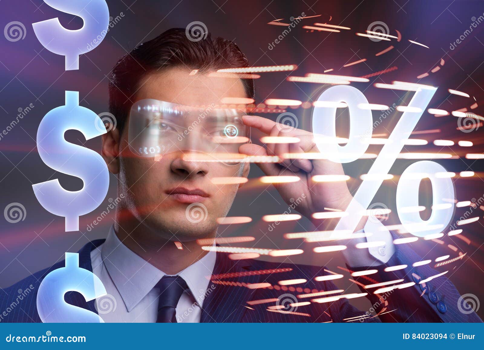 The Businessman in High Interest Rate Concept Stock Photo - Image of ...