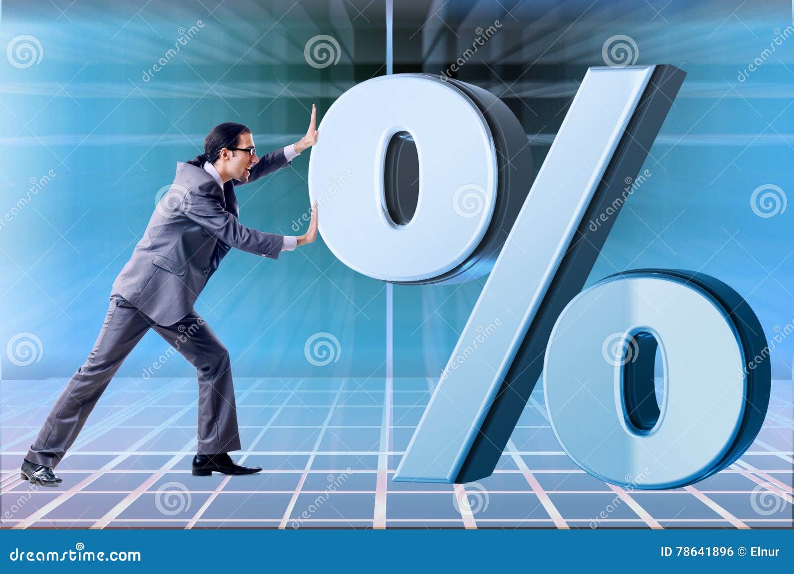 The Businessman in High Interest Rates Concept Stock Photo - Image of ...