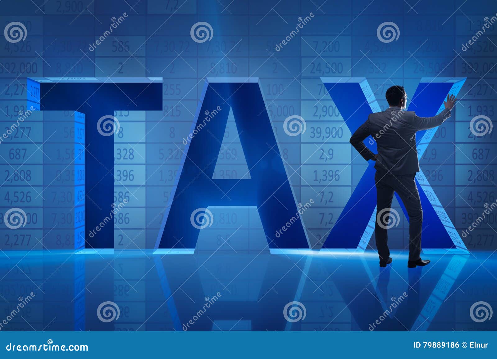 The Businessman in High Taxes Concept Stock Illustration - Illustration ...