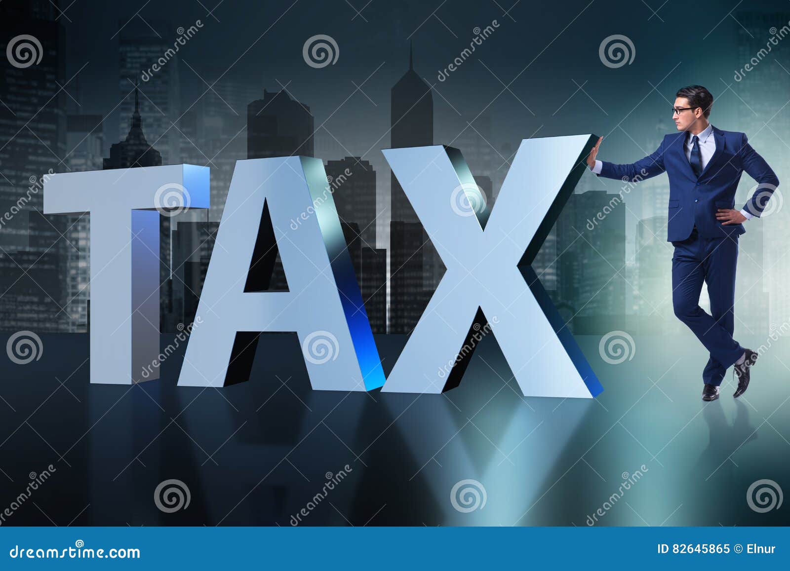 The Businessman in High Taxes Concept Stock Illustration - Illustration ...