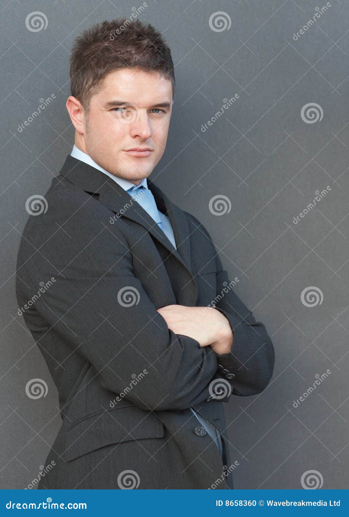 Businessman with His Arms Folded Stock Photo - Image of handsome ...