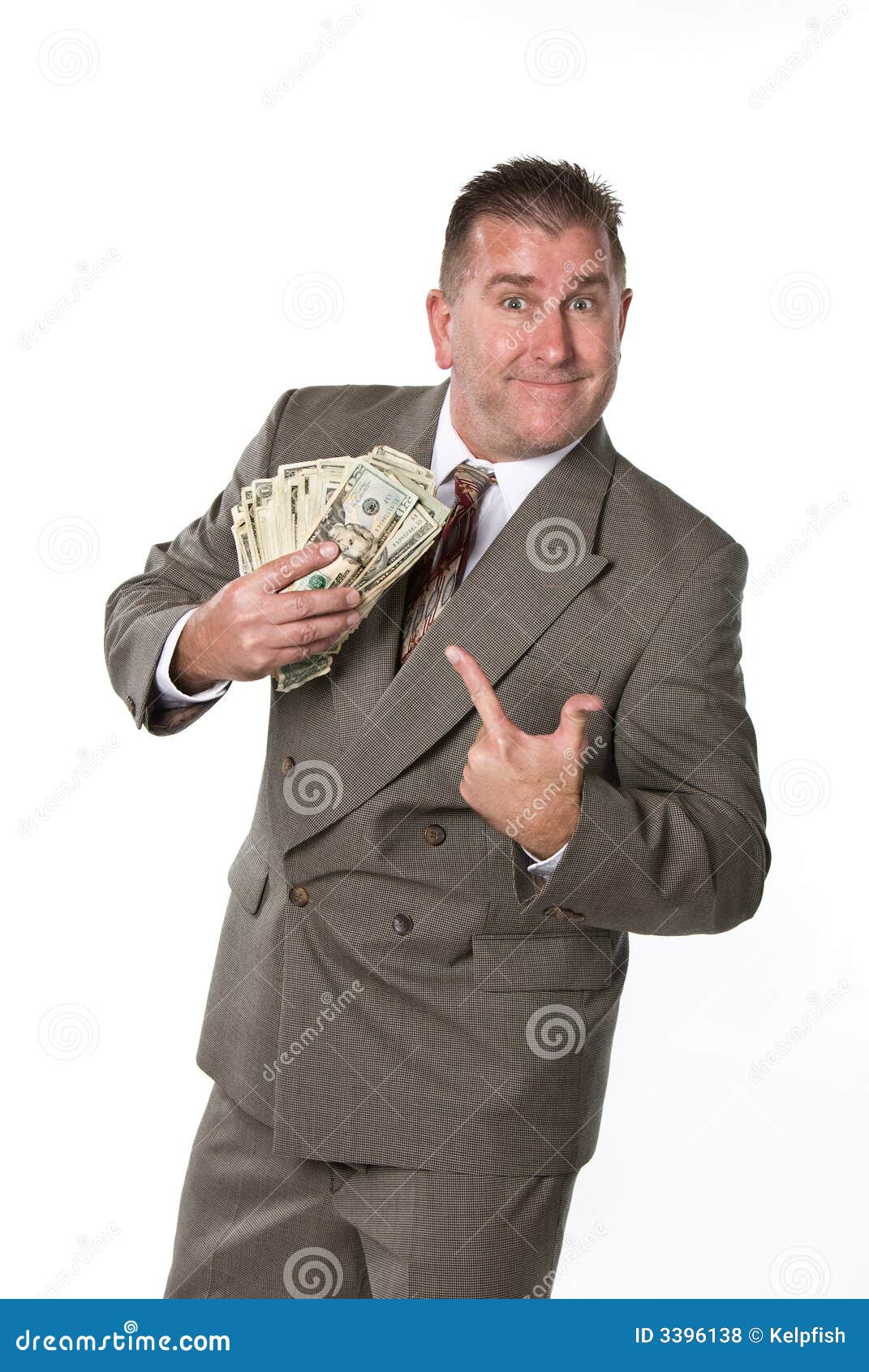 Businessman and his cash stock photo. Image of finance - 3396138