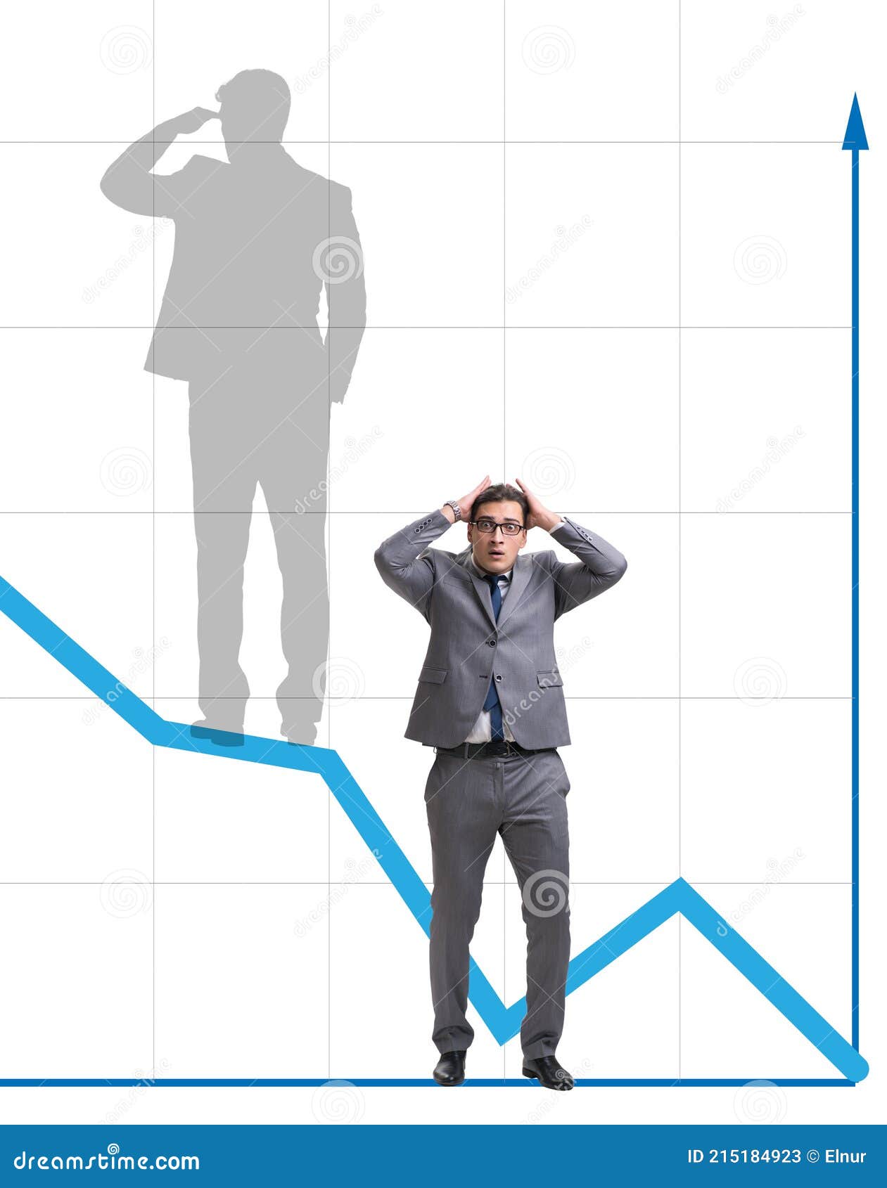 Businessman and His Shadow in Business Concept Stock Image - Image of ...