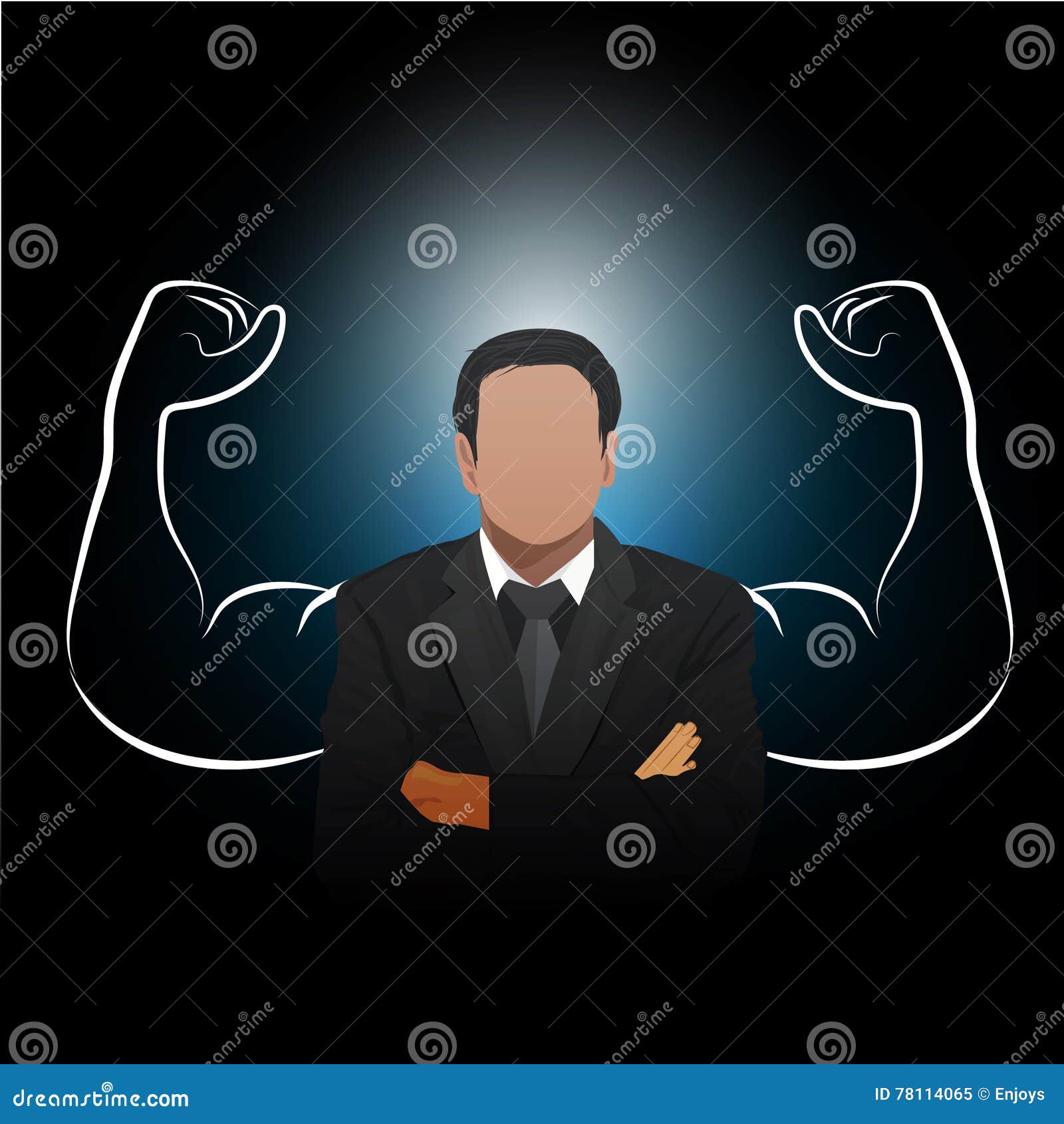 Businessman with His Strong Shadow, Successful, Leadership, Confident ...