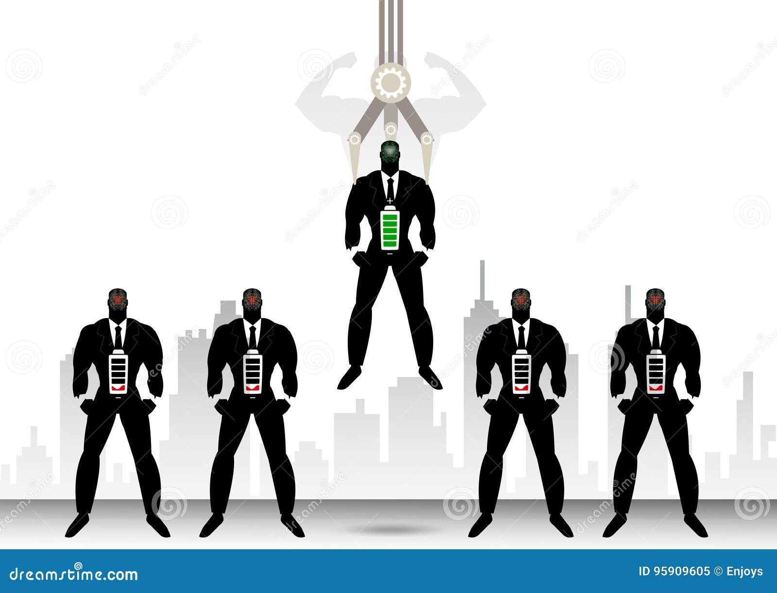 Businessman with His Strong Shadow, Successful, Leadership, Confident ...