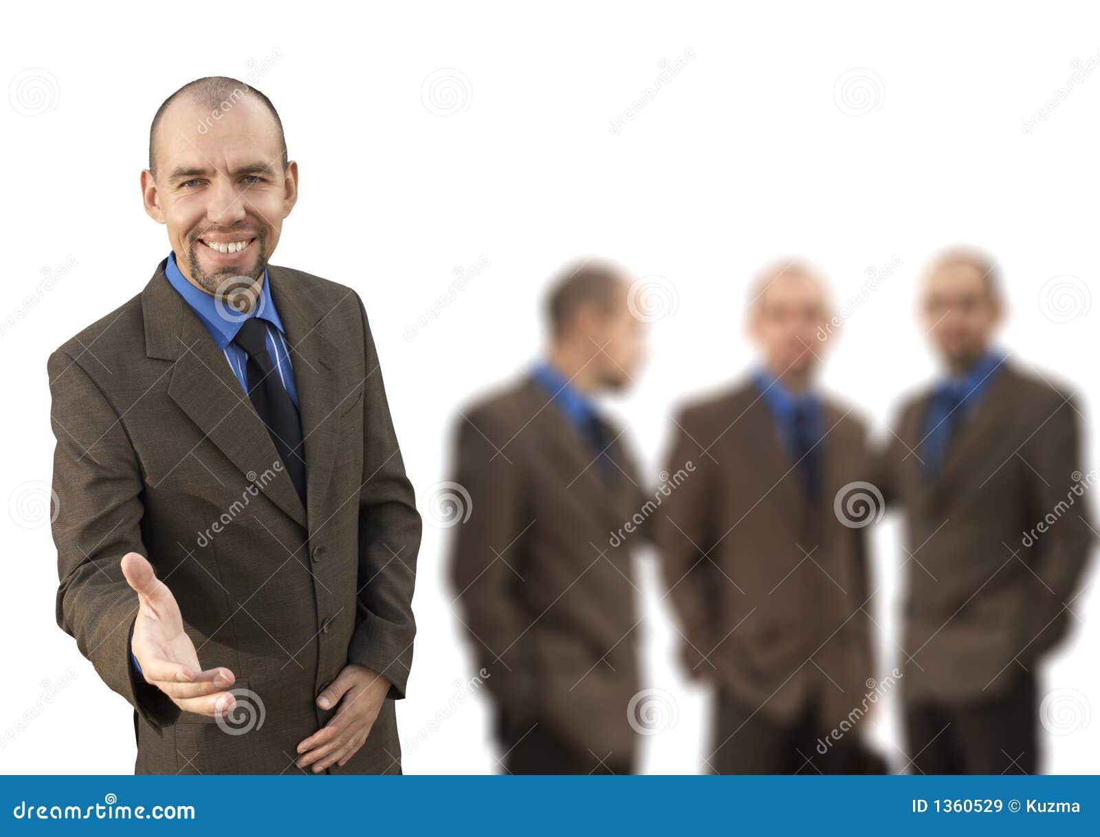 Businessman and his team stock image. Image of conceptual - 1360529