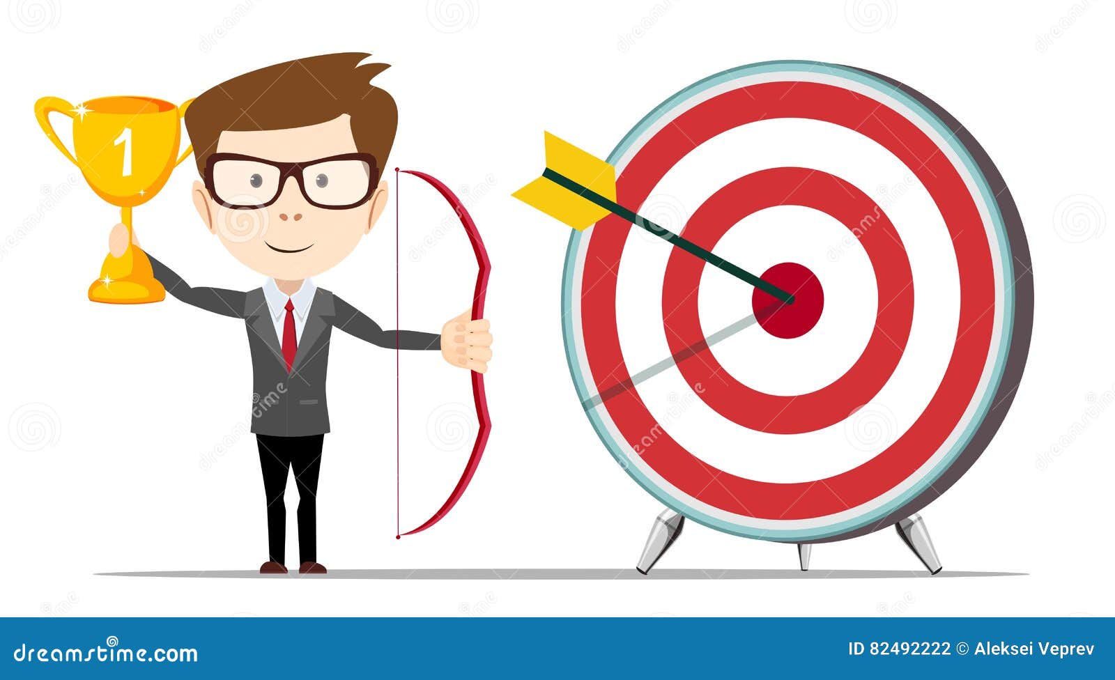 Businessman Hit the Target. Stock Vector - Illustration of business ...