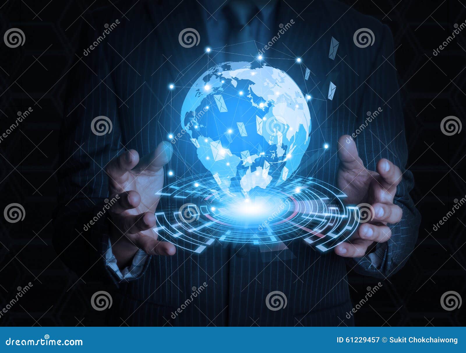 Businessman Hold Business World Stock Image - Image of globe, holding ...
