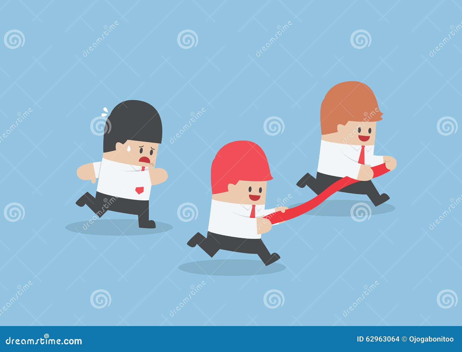Businessman Hold Finish Line Away from His Rival Stock Vector ...
