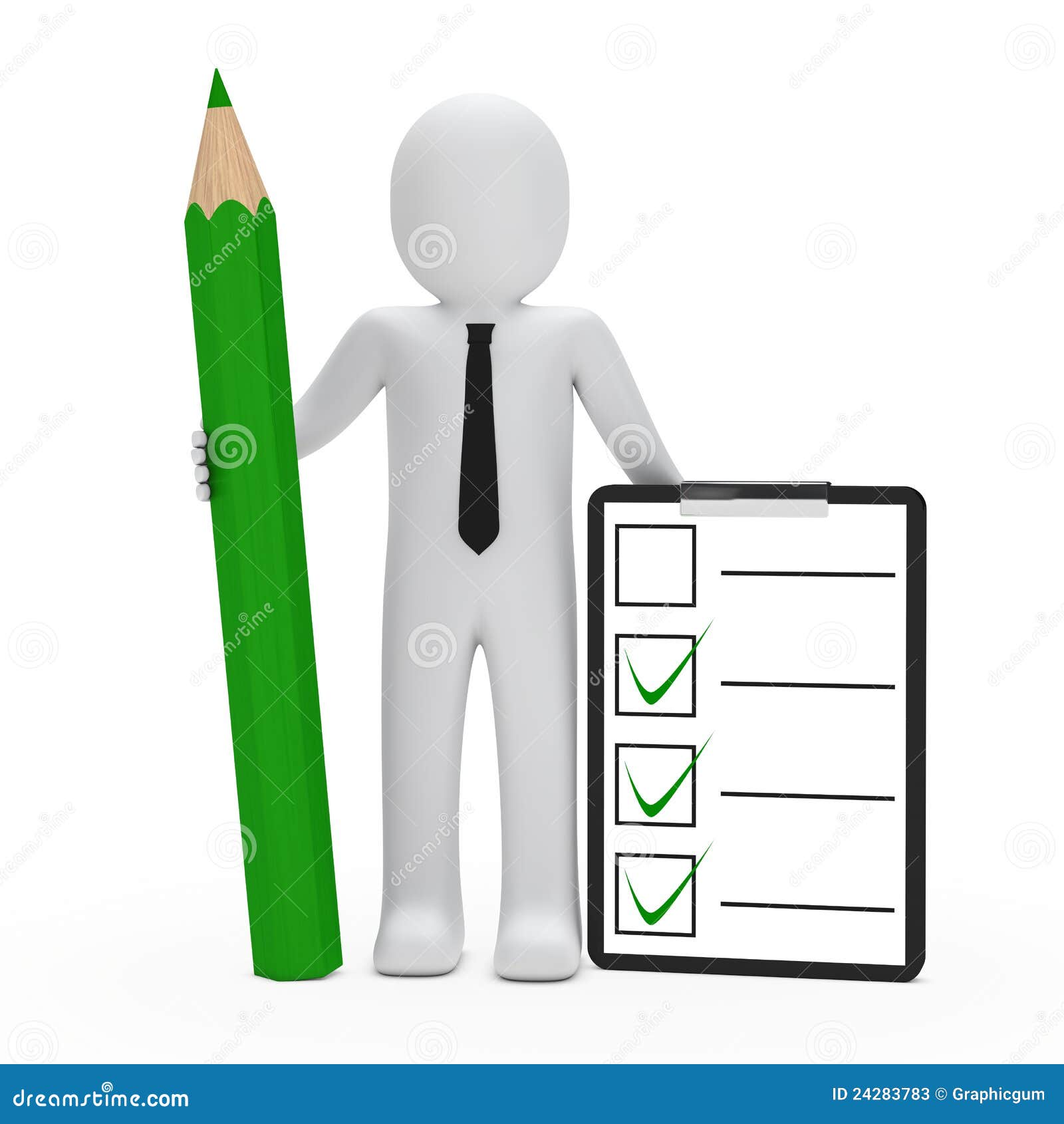 Businessman Hold Pencil Check Stock Illustration - Illustration of ...