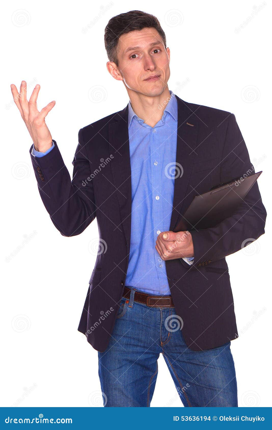 Businessman Holding a Board Stock Photo - Image of executive, people ...