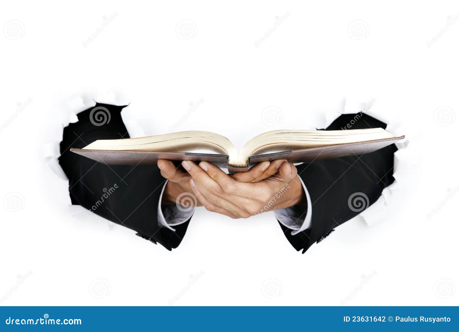 Businessman holding a book stock photo. Image of paper - 23631642