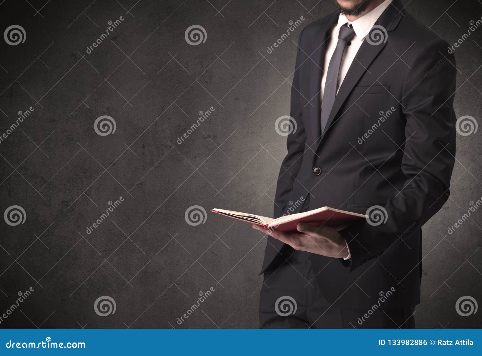Businessman Holding a Book. Stock Photo - Image of fashion, hold: 133982886