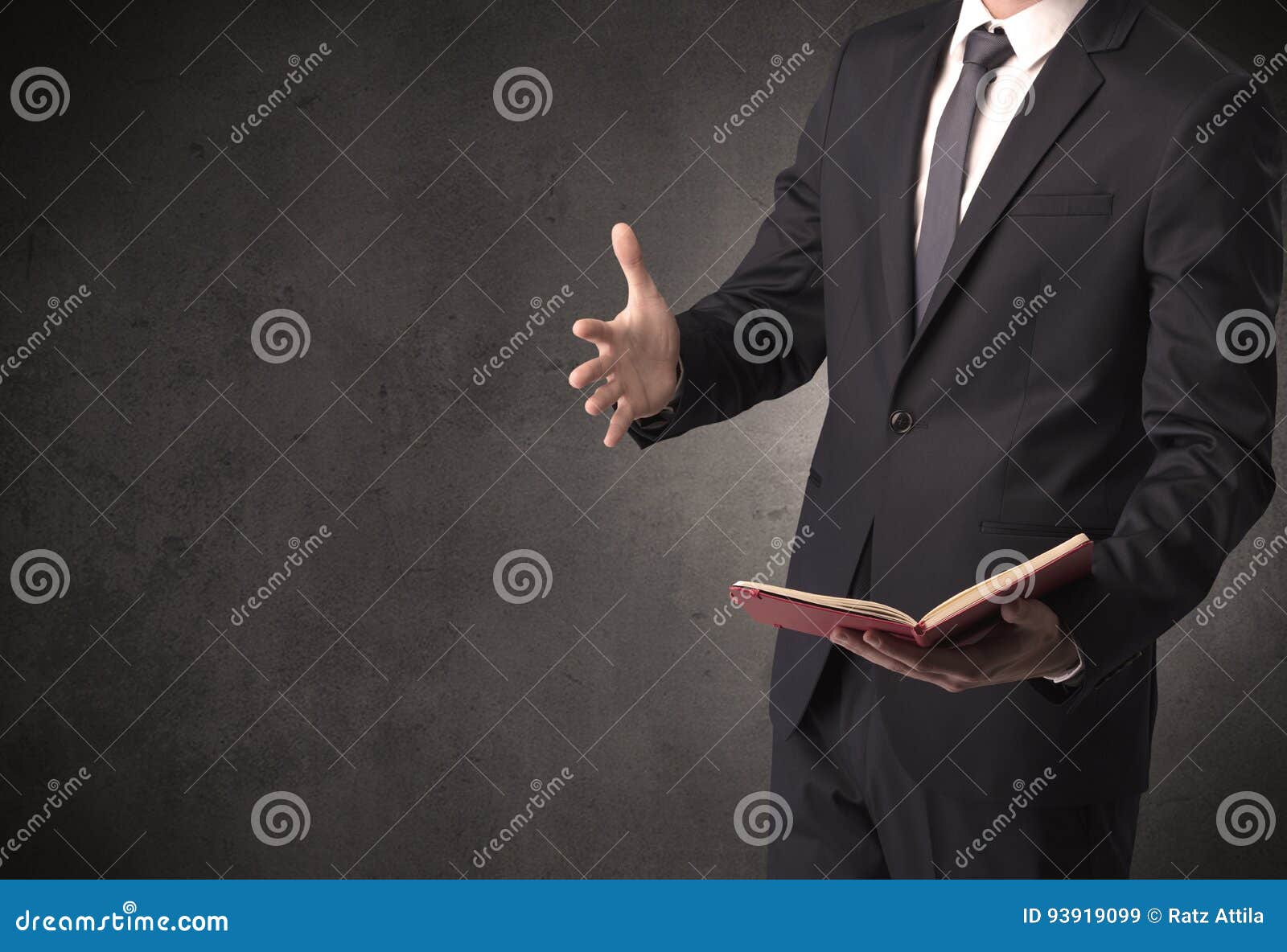 Businessman Holding a Book. Stock Image - Image of hold, impress: 93919099