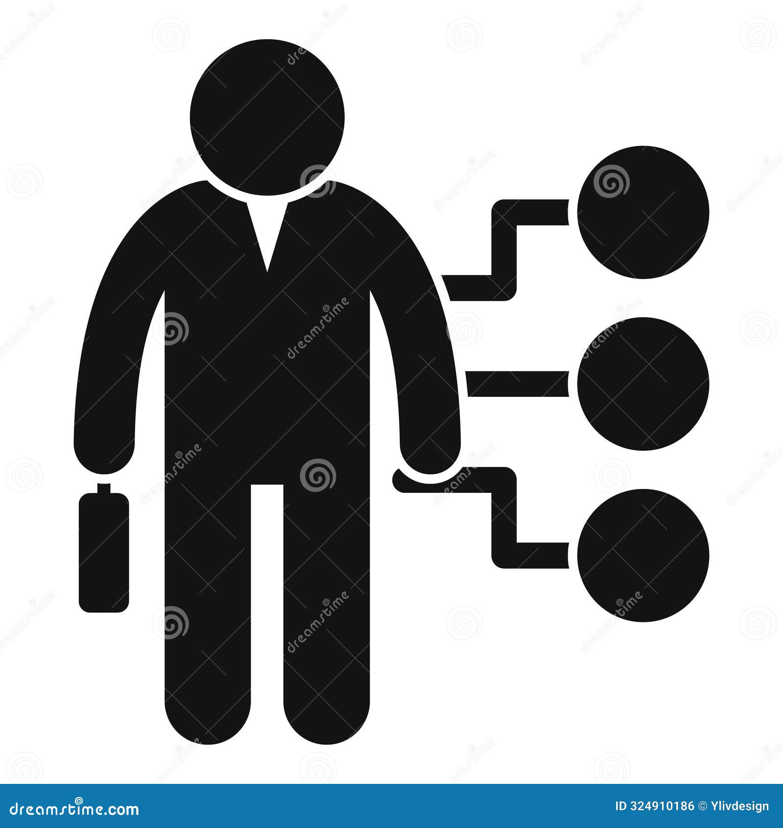 Businessman Holding Briefcase Choosing Path To Success Stock Vector ...