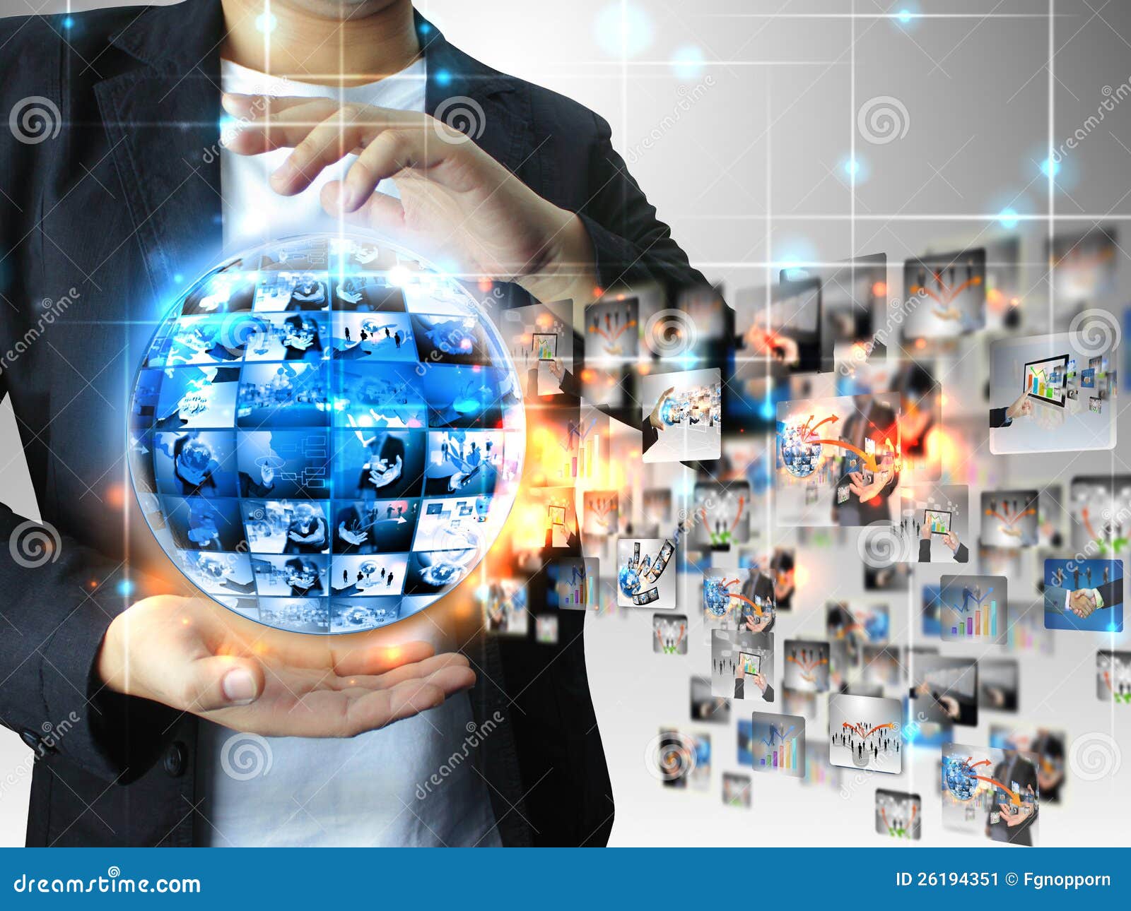 Businessman Holding Business World Stock Image - Image of global ...