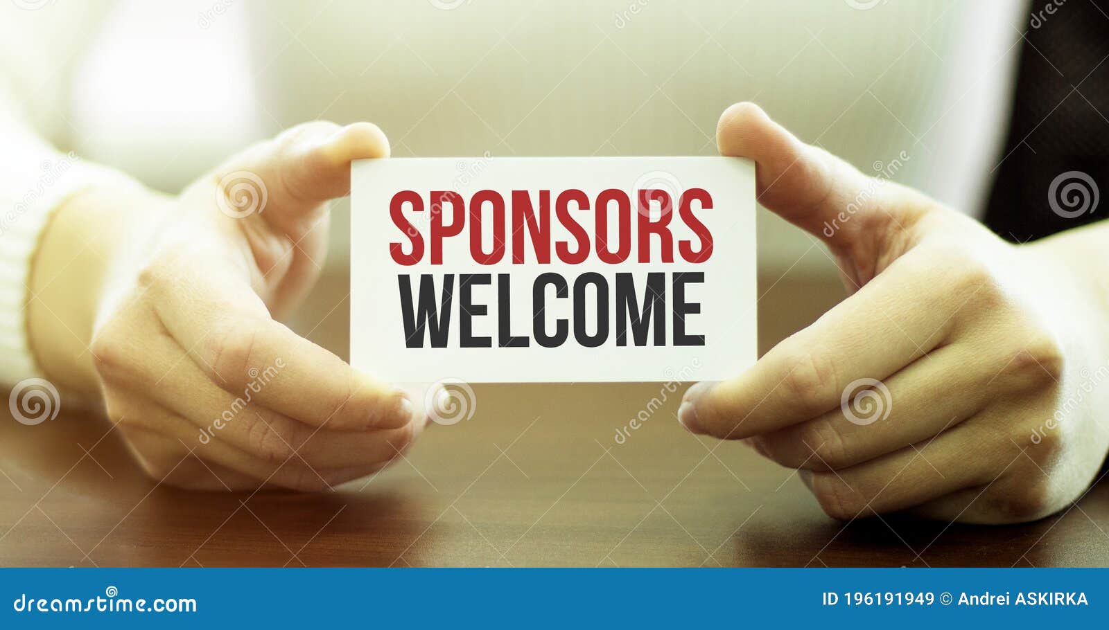 Text - Sponsors Formed From Magazine Letters On Blue Background. Word ...