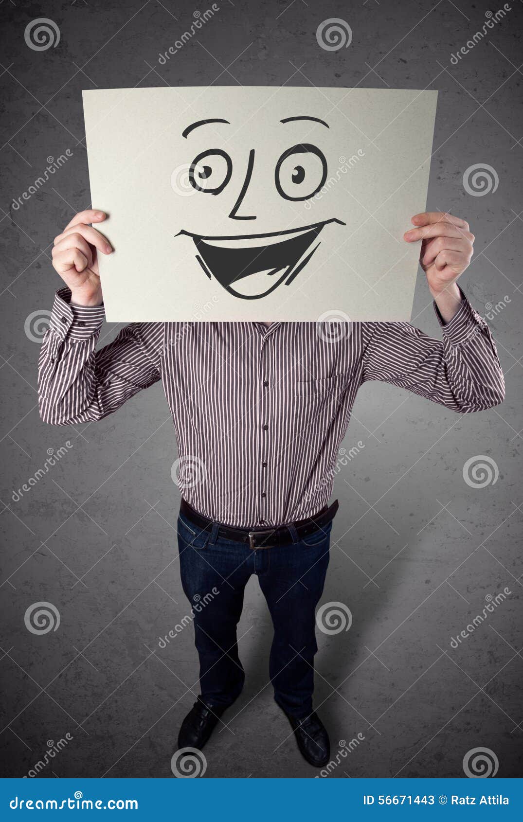 Cardboard With A Smiley Face Stock Image | CartoonDealer.com #44462707