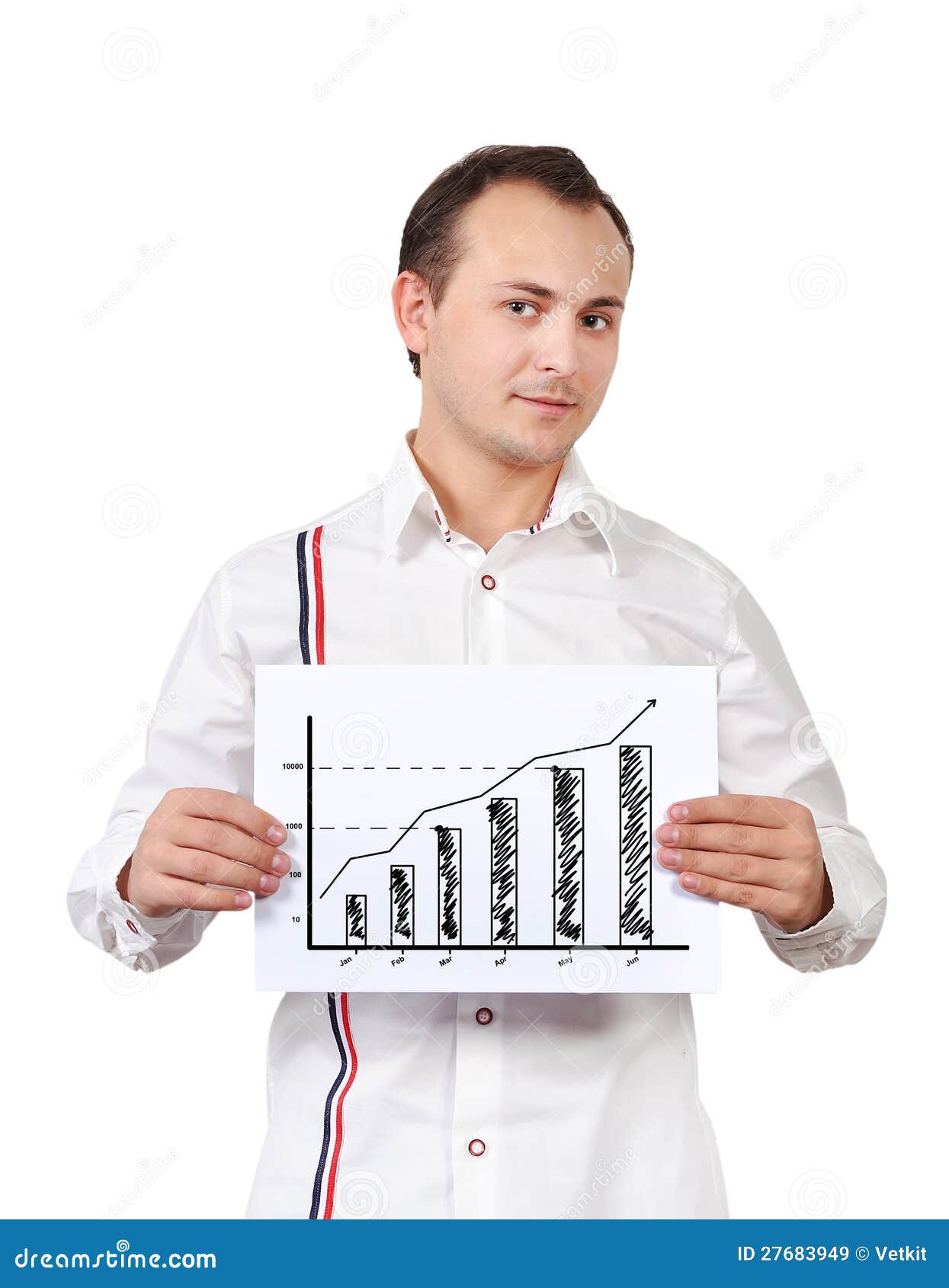 Businessman Holding a Chart Stock Image - Image of education ...