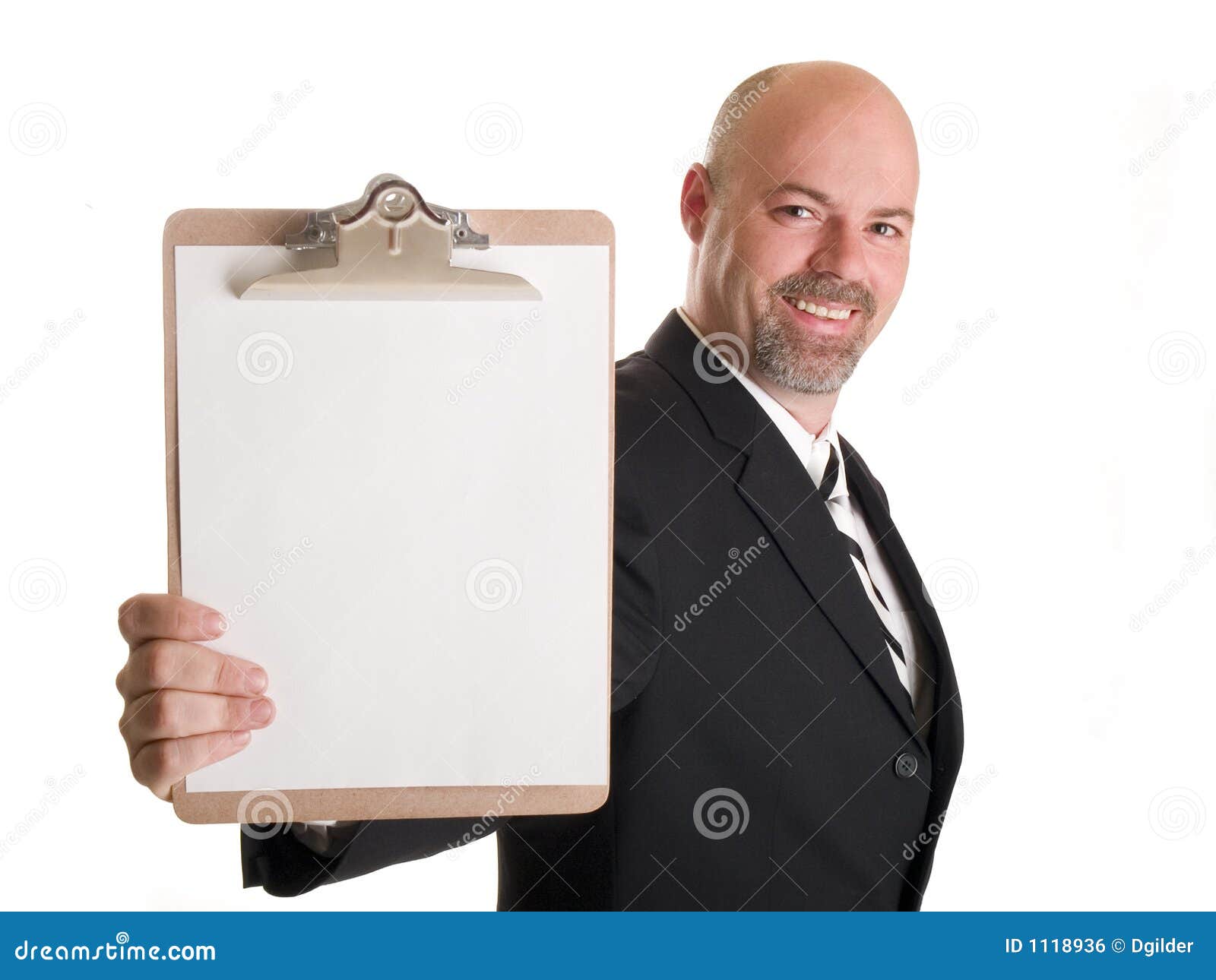 Businessman Holding Clipboard Stock Photo - Image of executives ...