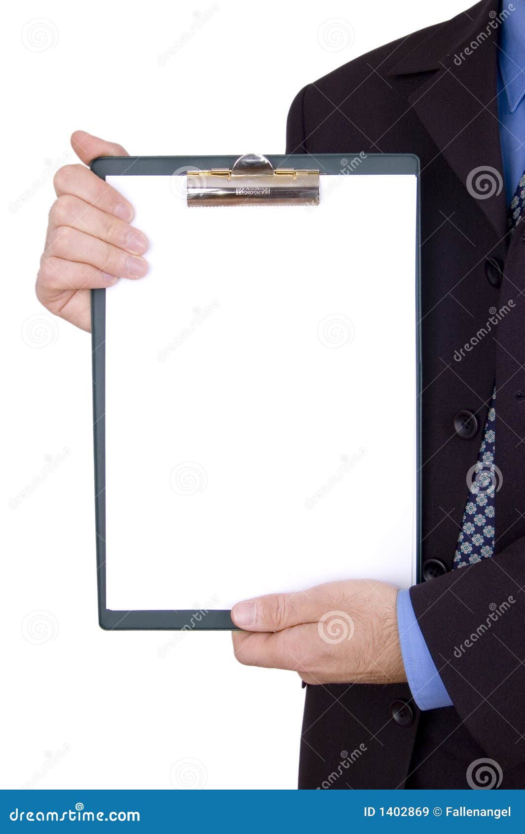 Businessman Holding Clipboard Stock Image - Image of document, isolated ...