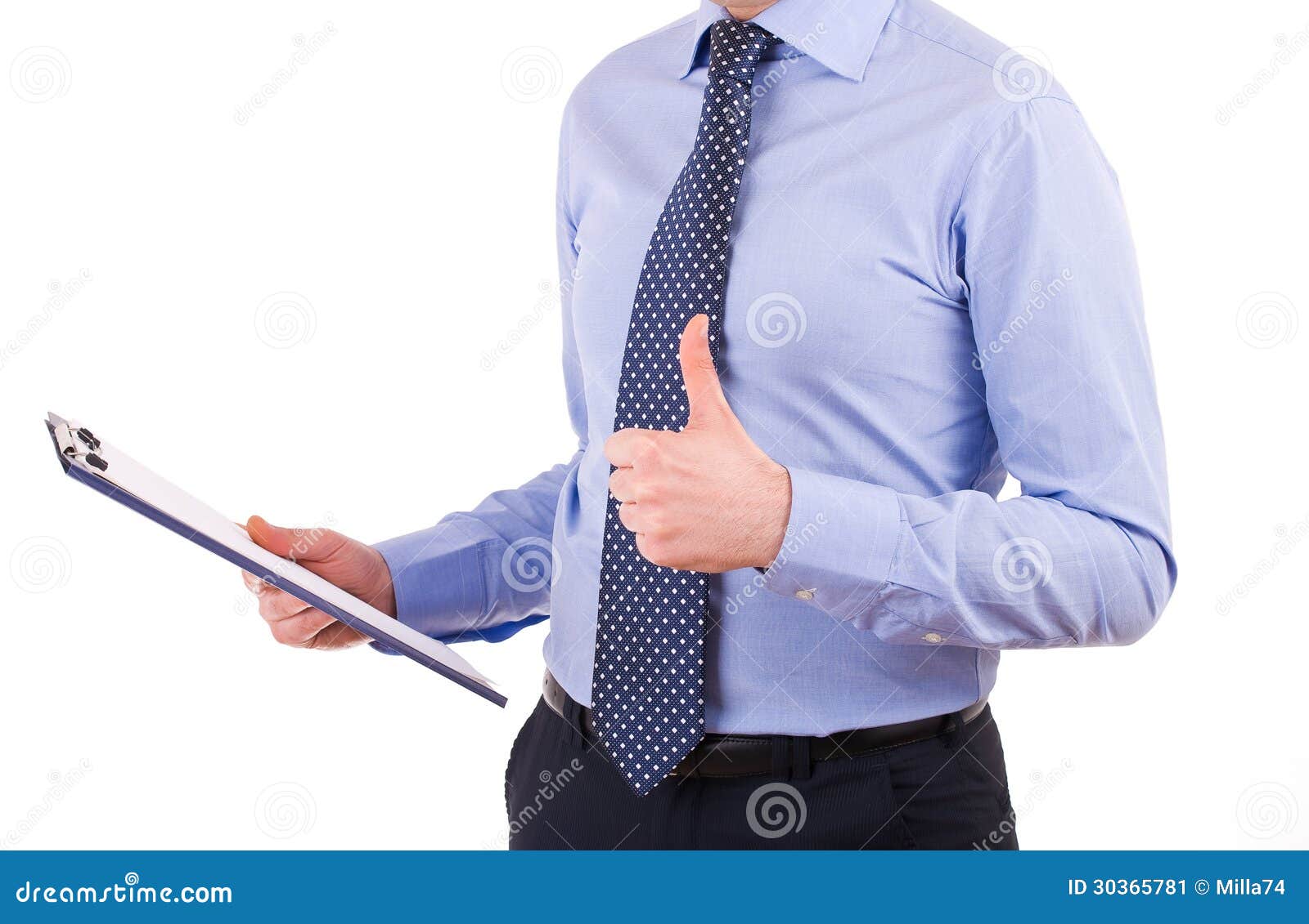 Businessman Holding a Clipboard. Stock Image - Image of information ...