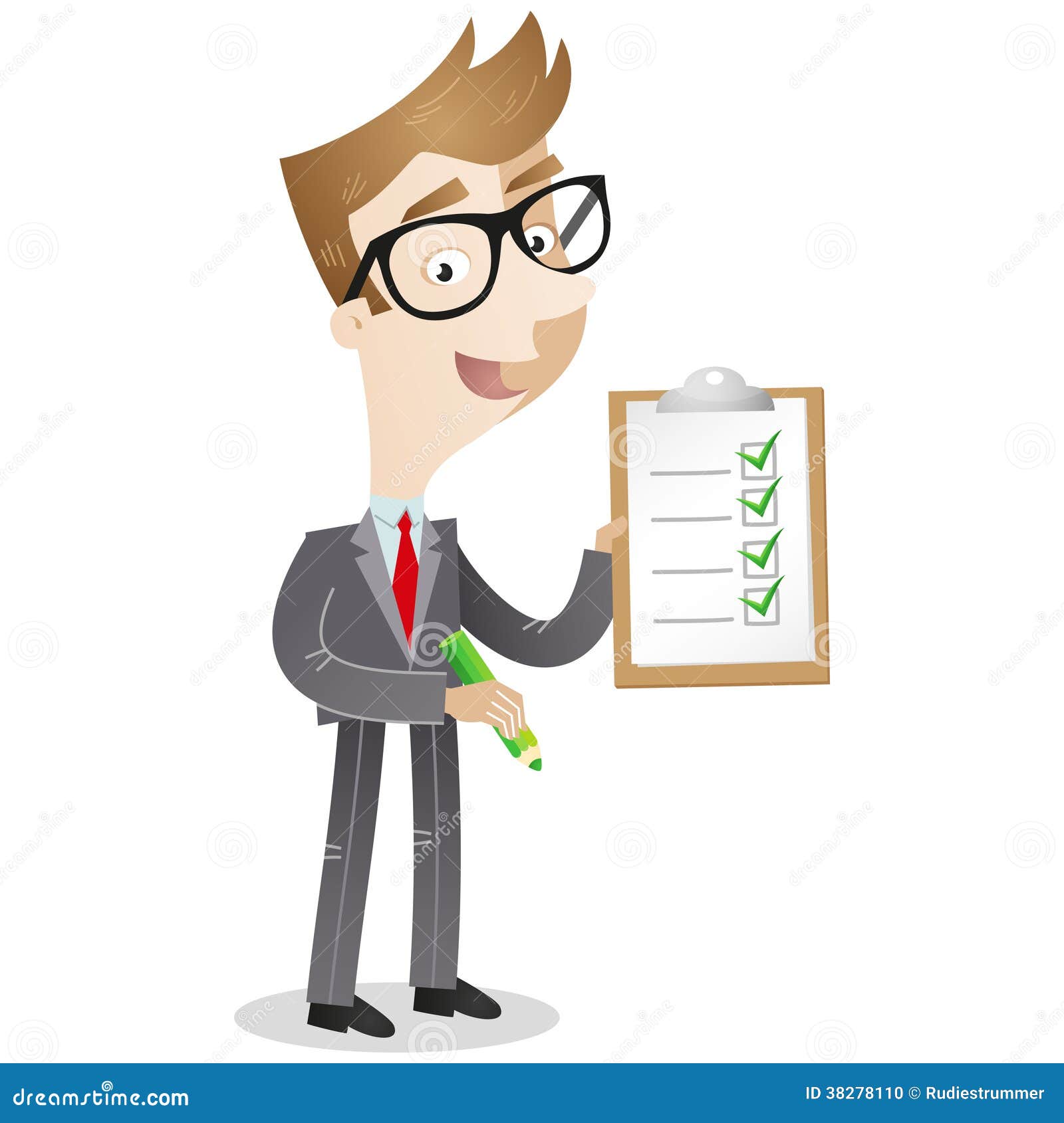 Businessman Holding Clipboard with Check List Stock Vector ...