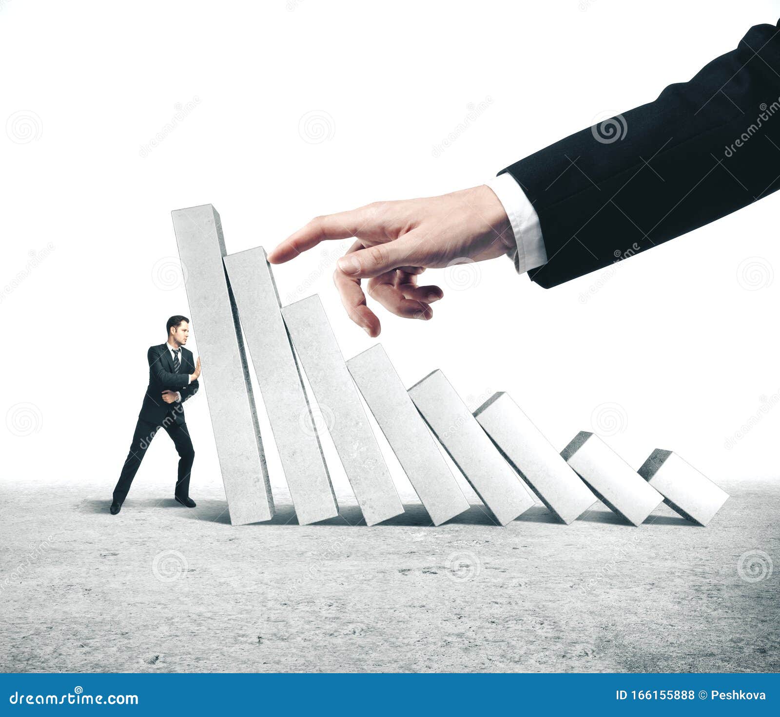 Businessman holding column stock photo. Image of macro - 166155888