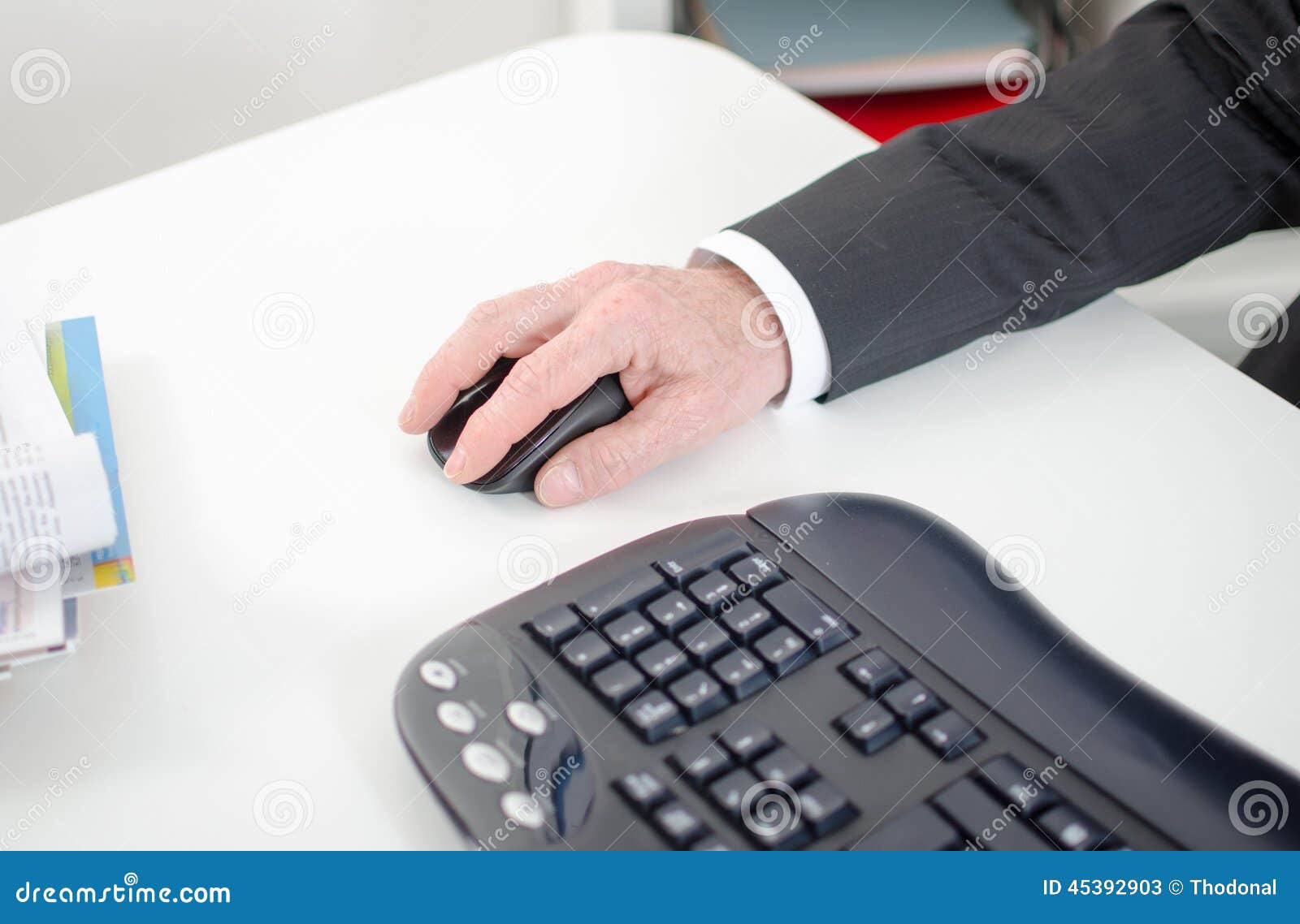 Businessman Holding a Computer Mouse Stock Image - Image of human ...