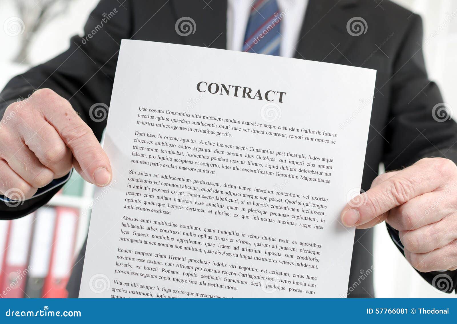Businessman Holding a Contract Stock Image - Image of policy, deal ...
