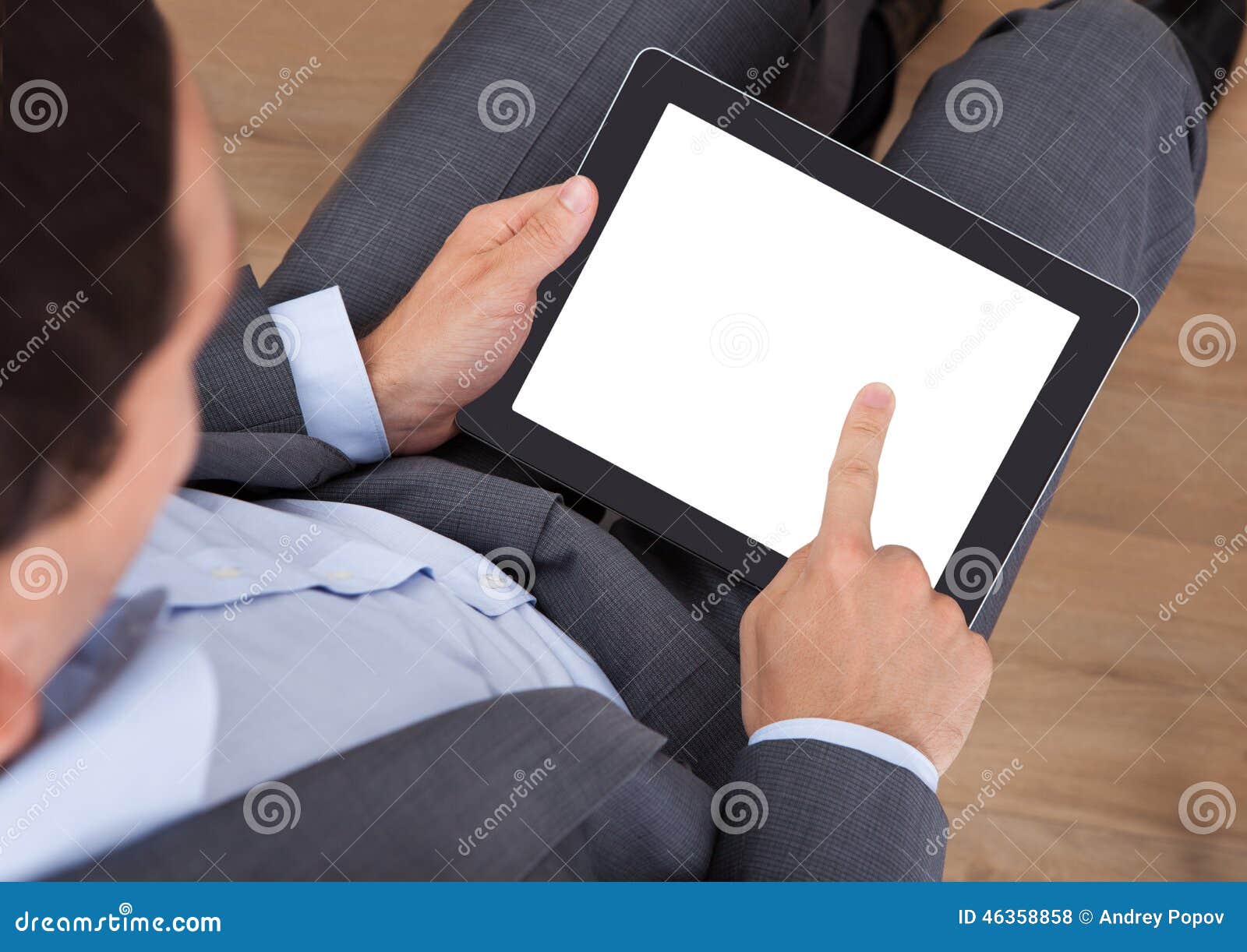 Businessman Holding Digital Tablet Stock Photo - Image of communication ...