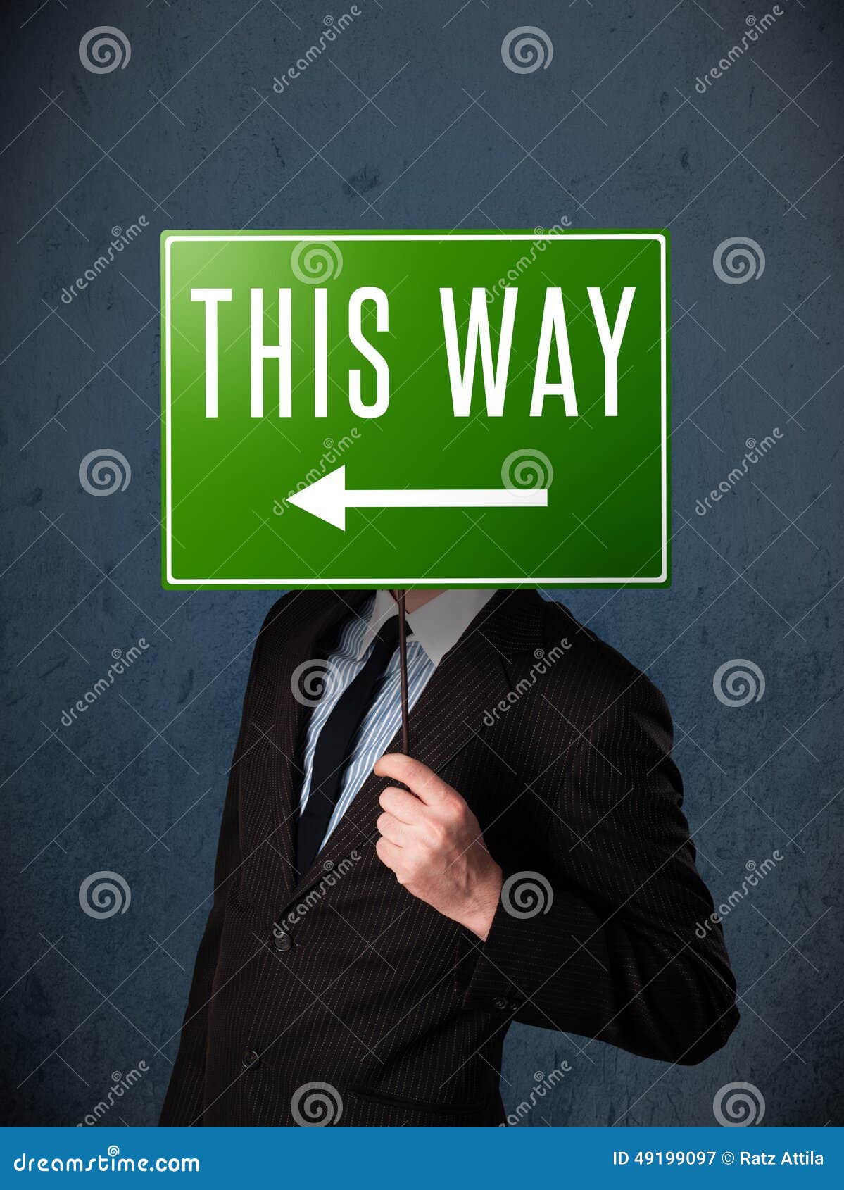 Businessman Holding a Direction Sign Stock Image - Image of formal ...