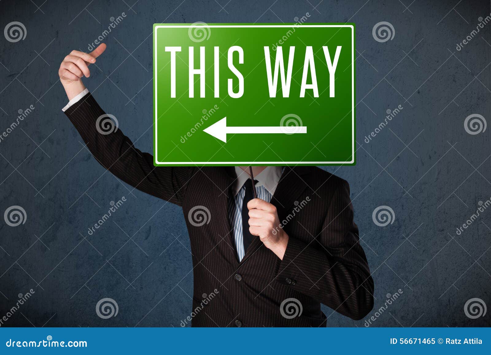Businessman Holding a Direction Sign Stock Image - Image of male, board ...