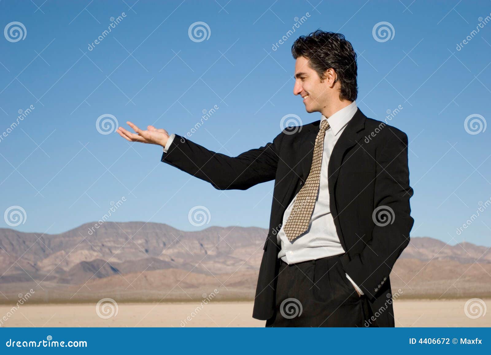 Businessman Holding Emptyness Stock Photo - Image of happy, ecstatic ...