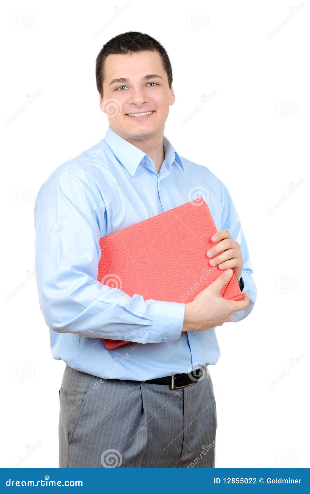 Businessman holding folder stock photo. Image of communication - 12855022