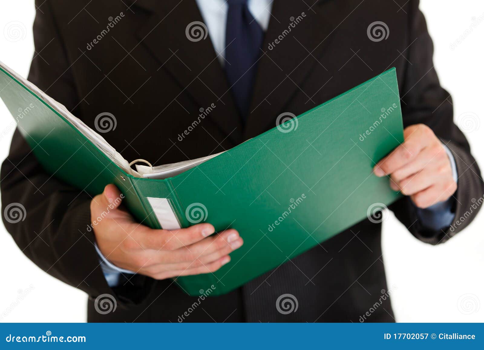 Businessman Holding Folder with Documents. Closeup Stock Image - Image ...
