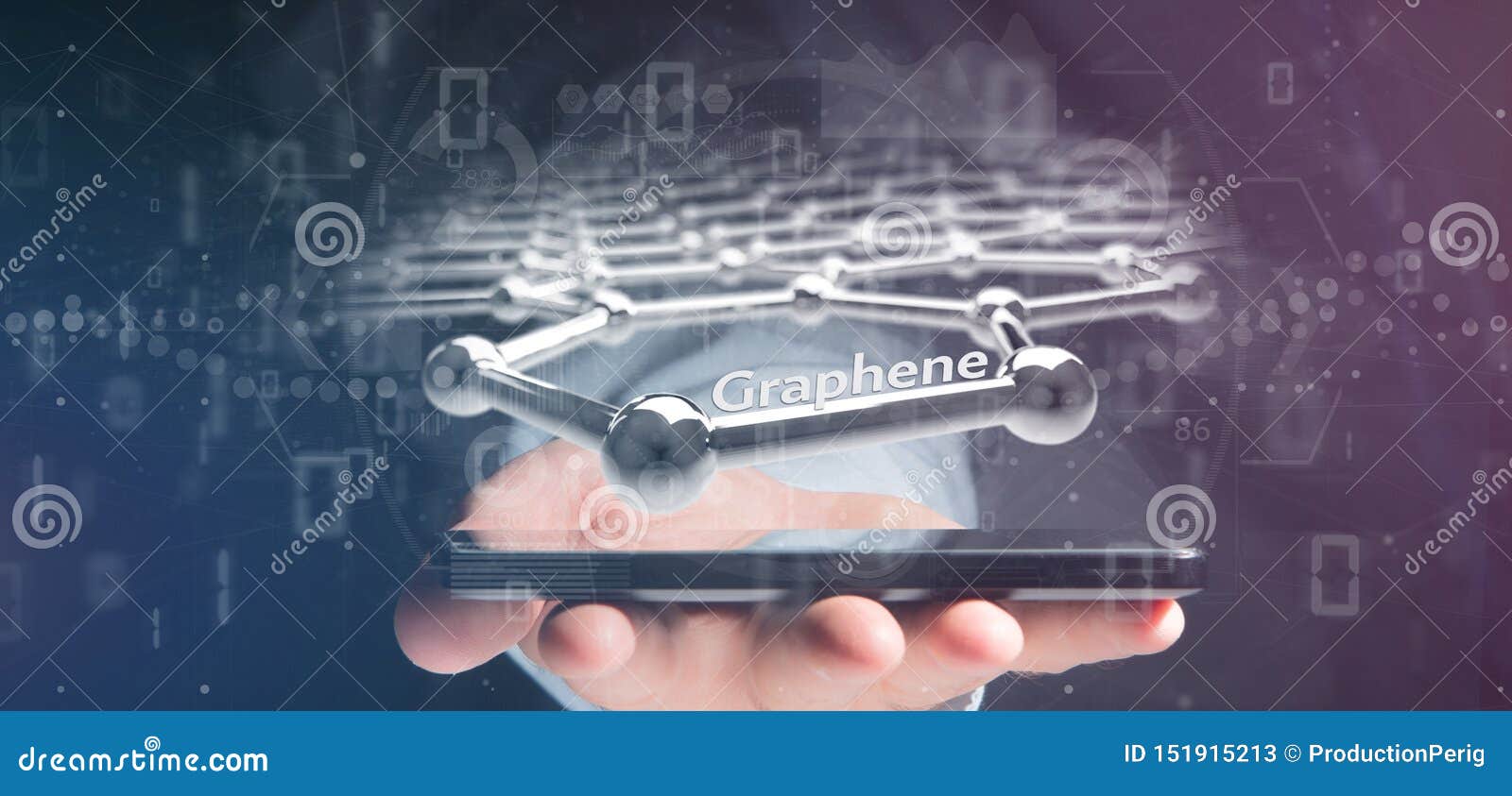 Graphene Structure, Seamless Tile, Schematic Graphene Structure Cartoon ...