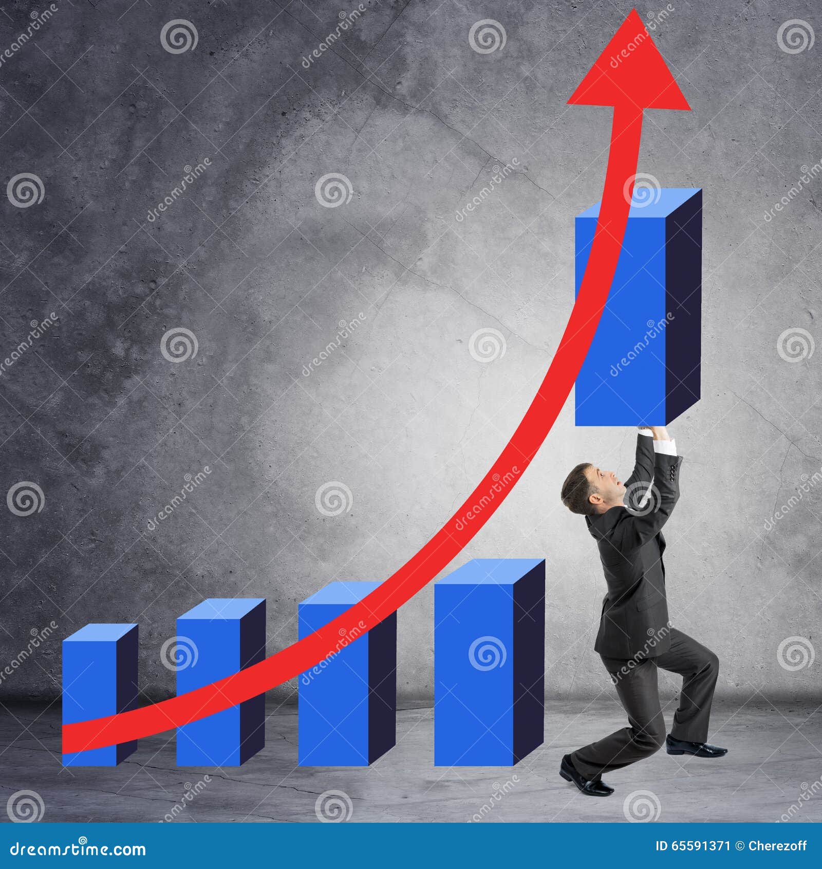 Businessman Holding Graphical Chart Stock Image - Image of bank, chart ...