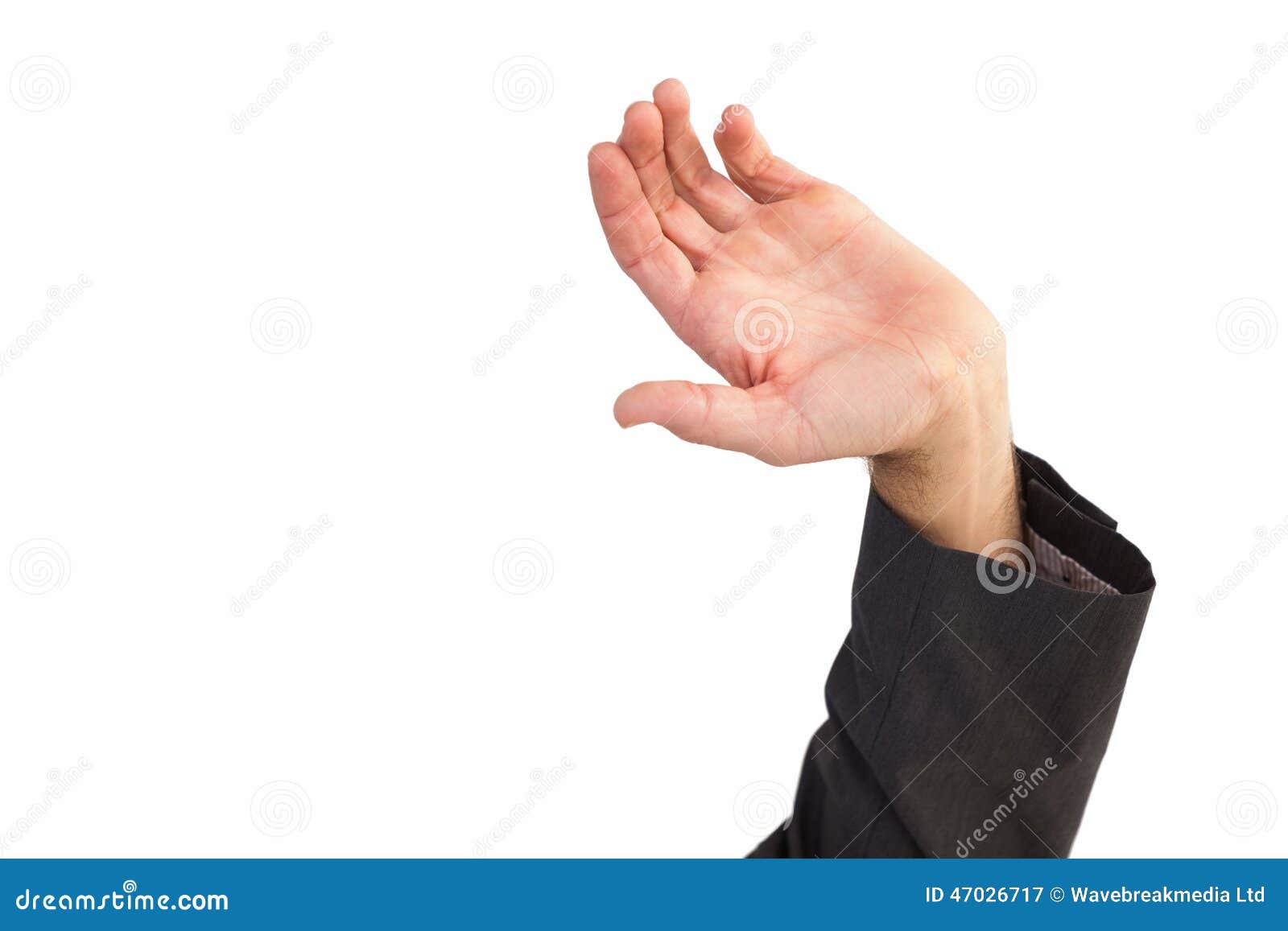 Businessman Holding Hand Out in Presentation Stock Image - Image of ...