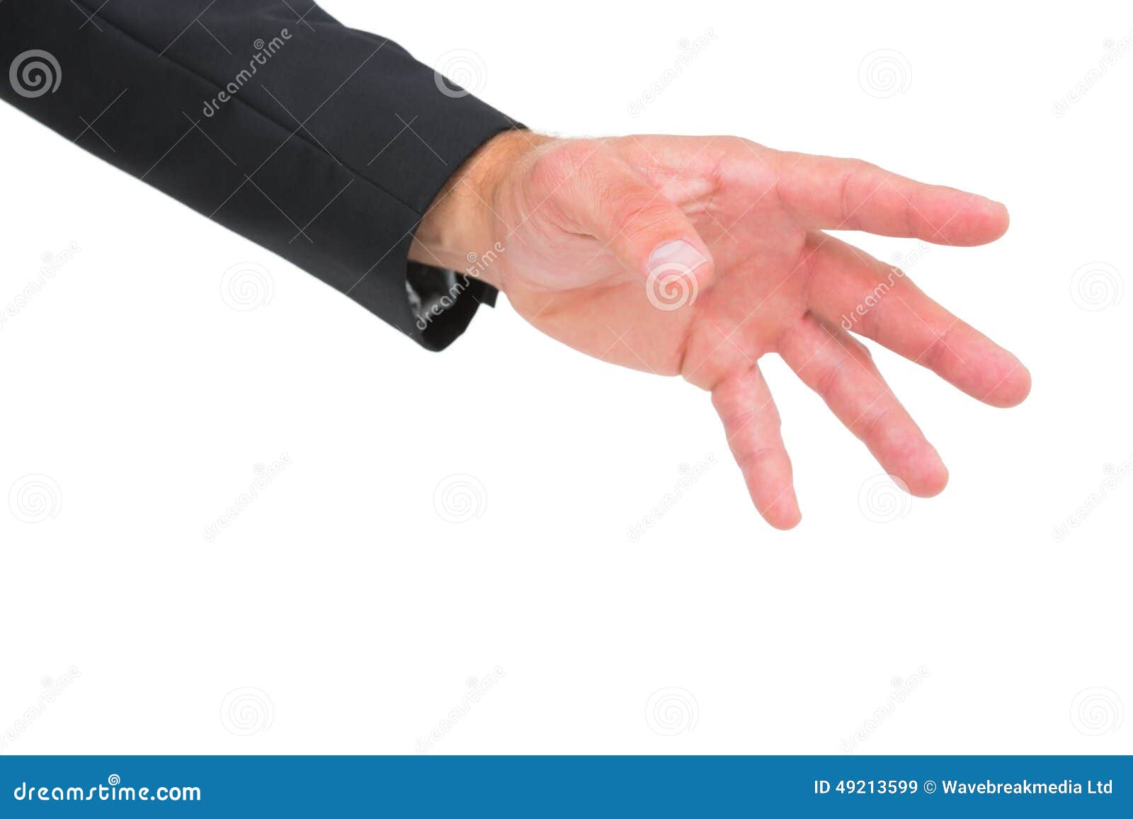 Businessman Holding Hand Out Stock Image - Image of holding, corporate ...