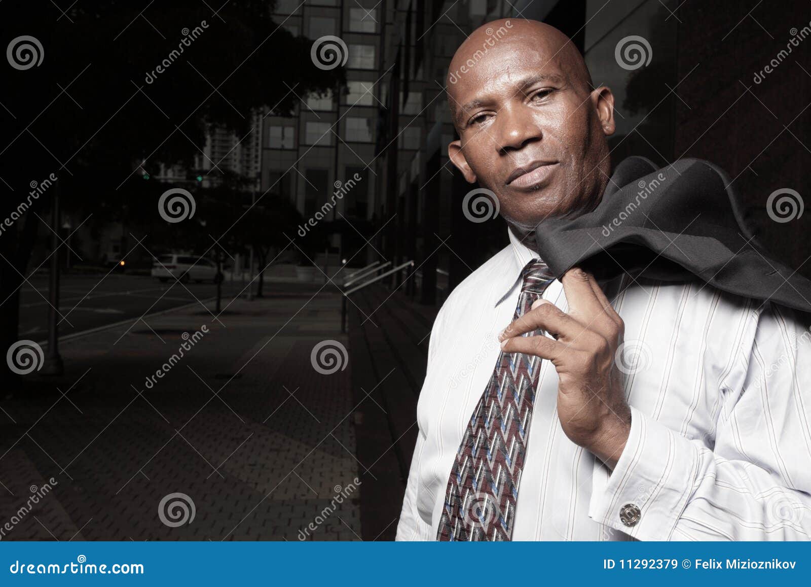 Businessman Holding His Jacket Stock Image - Image of handsome ...